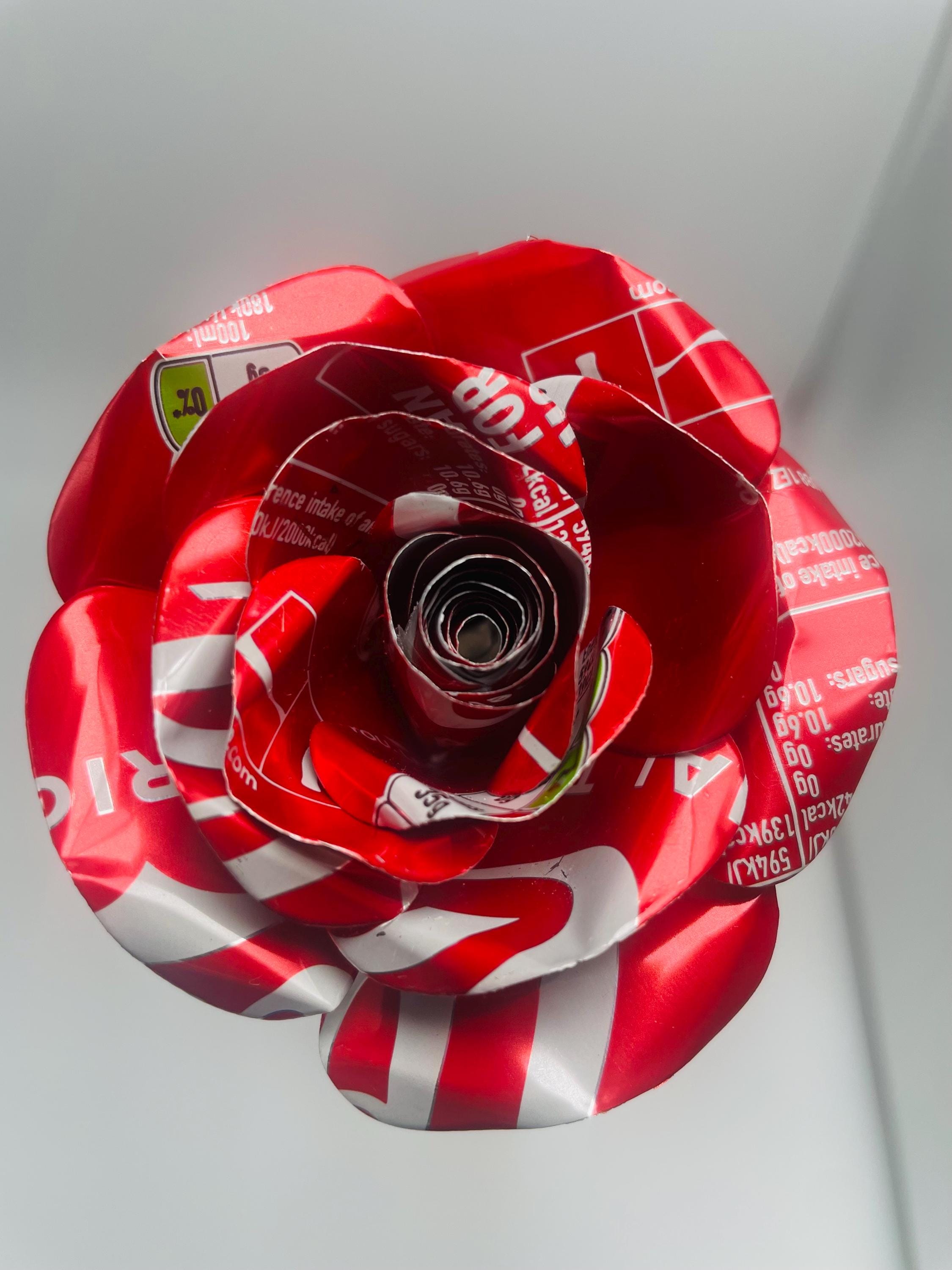 Coca Cola Recycled Aluminum Can Rose - Etsy