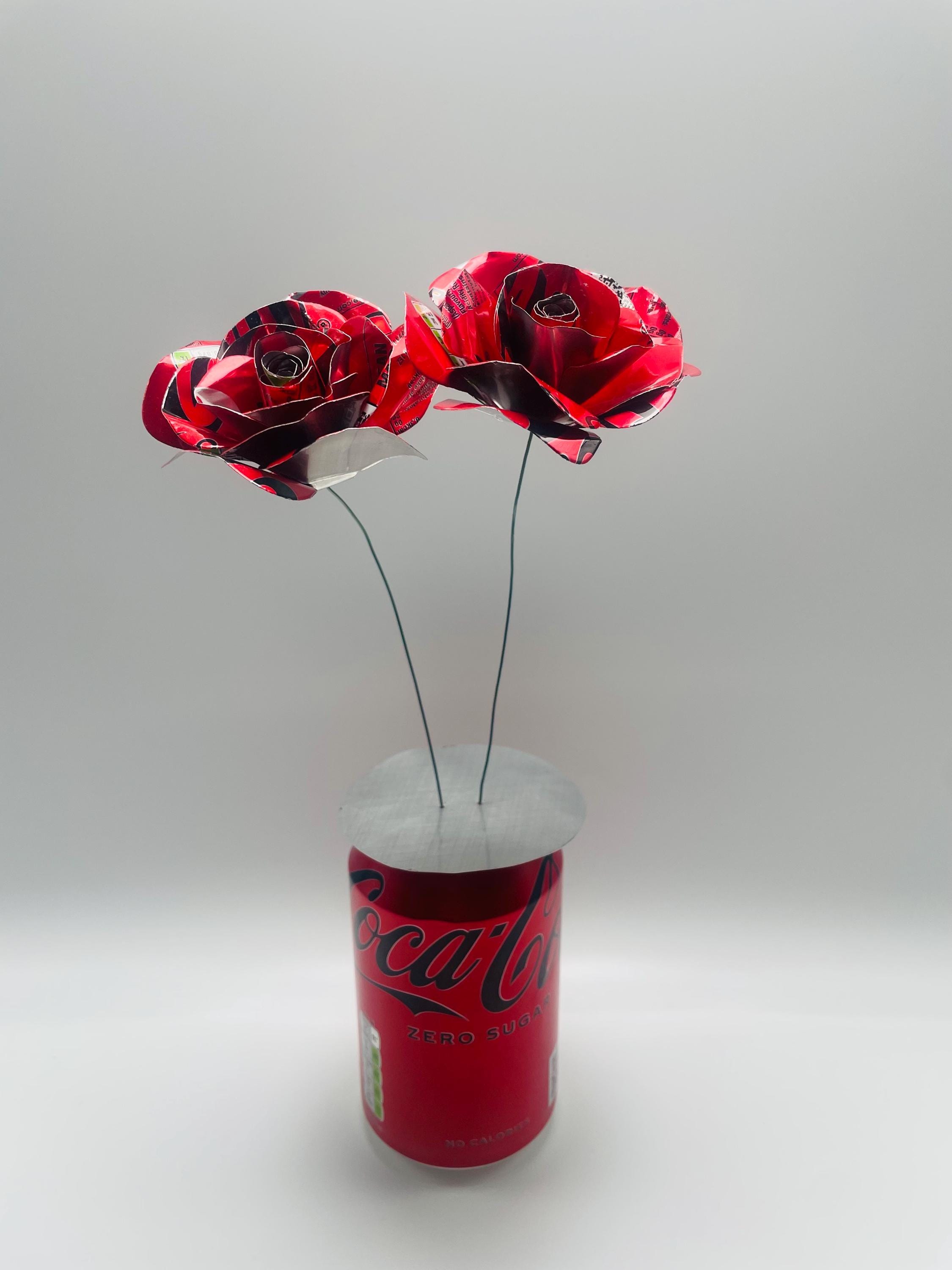 Coca Cola Zero Bouquet Two Recycled Aluminum Can Rose - Etsy
