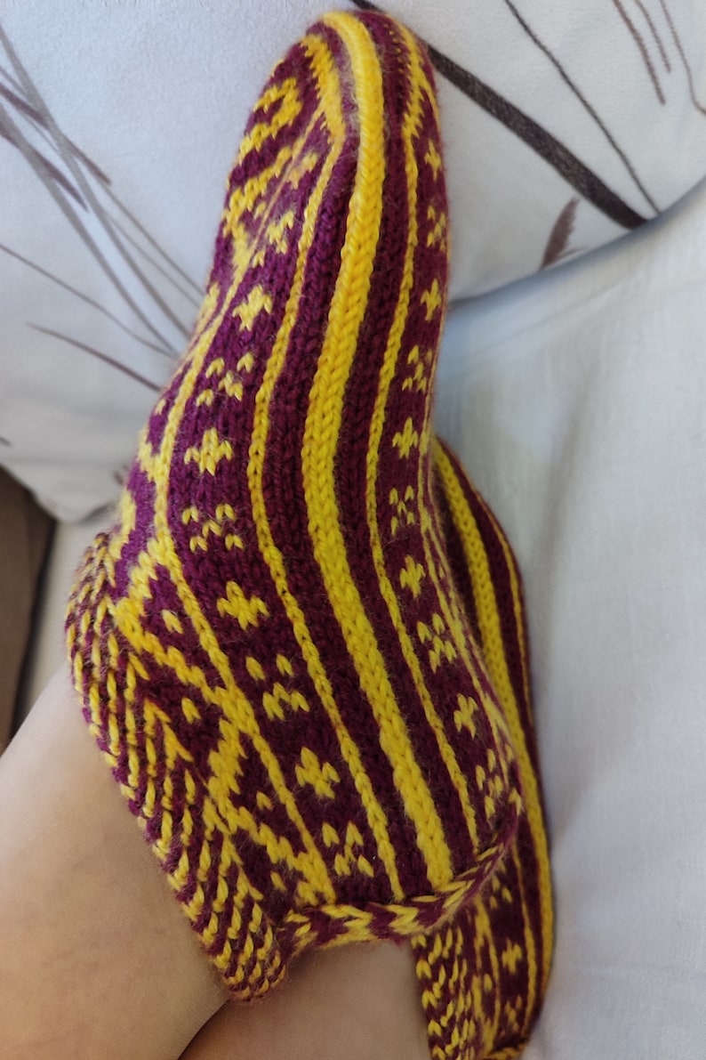 Handmade Knitted Turkish Slippers, Colorful Turkish Patik, Women ...
