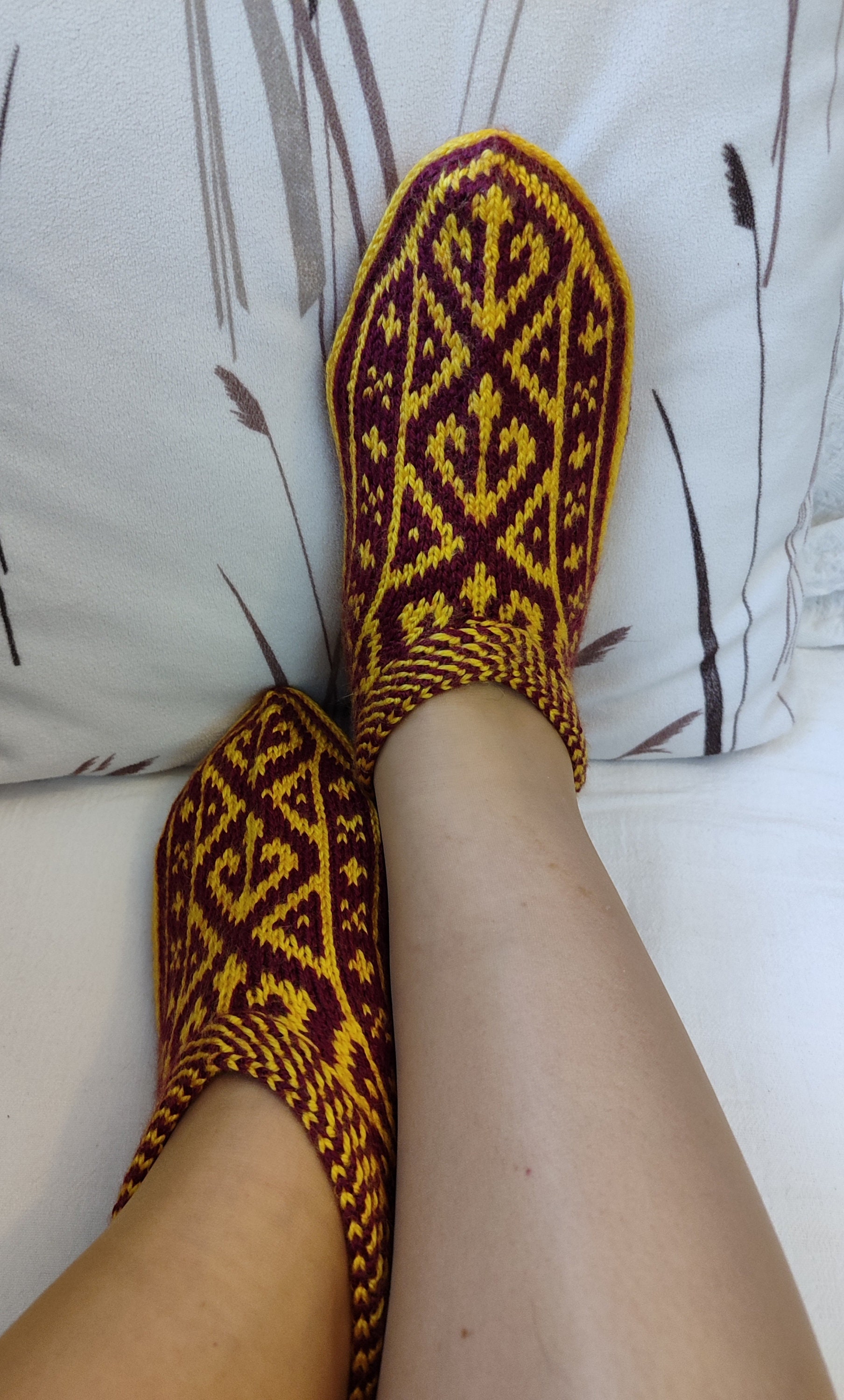 Handmade Knitted Turkish Slippers, Colorful Turkish Patik, Women ...