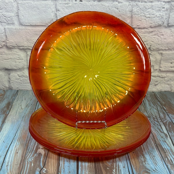 Vintage Glass Plates - Etsy