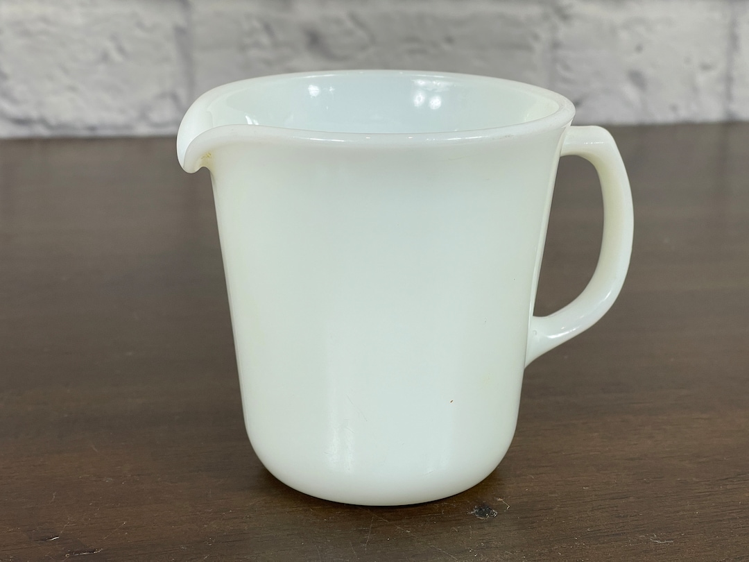 Vintage Pyrex White Milk Glass Creamer - Etsy