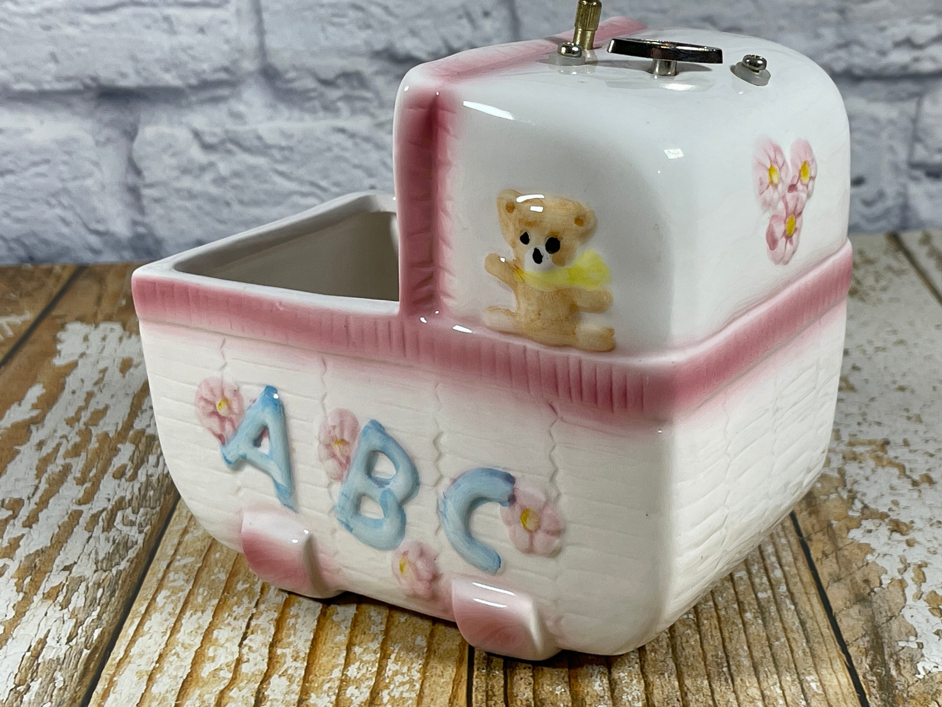 Vintage Ceramic Music Box Planter Shaped Like a Bit Baby's - Etsy