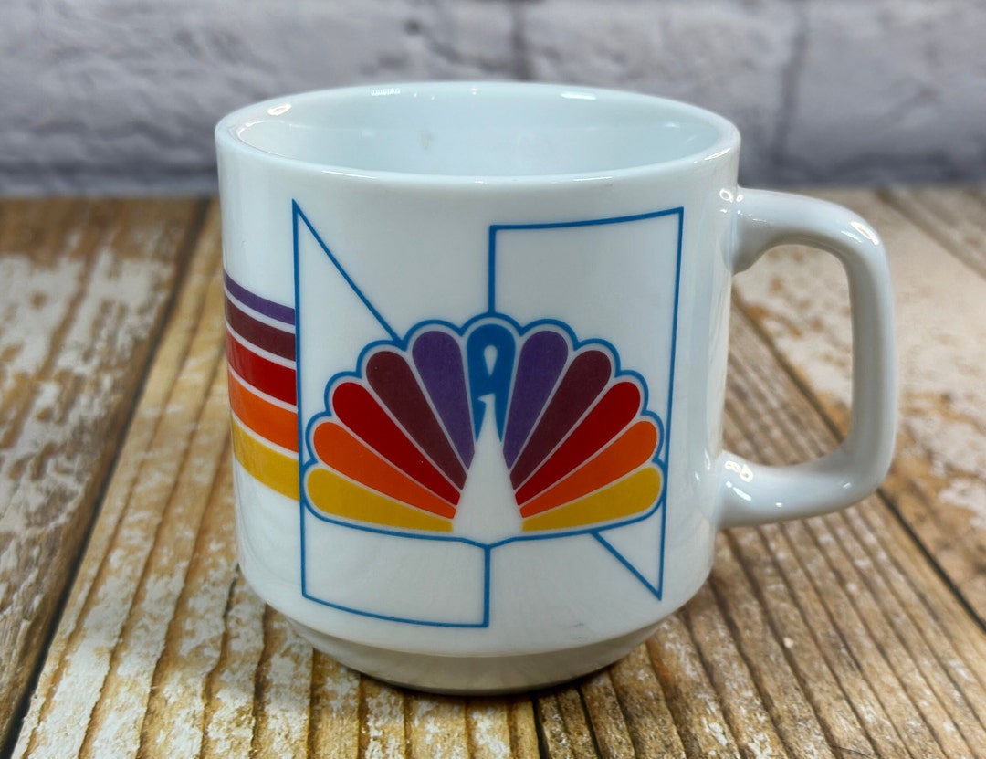 Vintage Ceramic NBC Television Rainbow Logo Coffee Mug, Rare and in ...