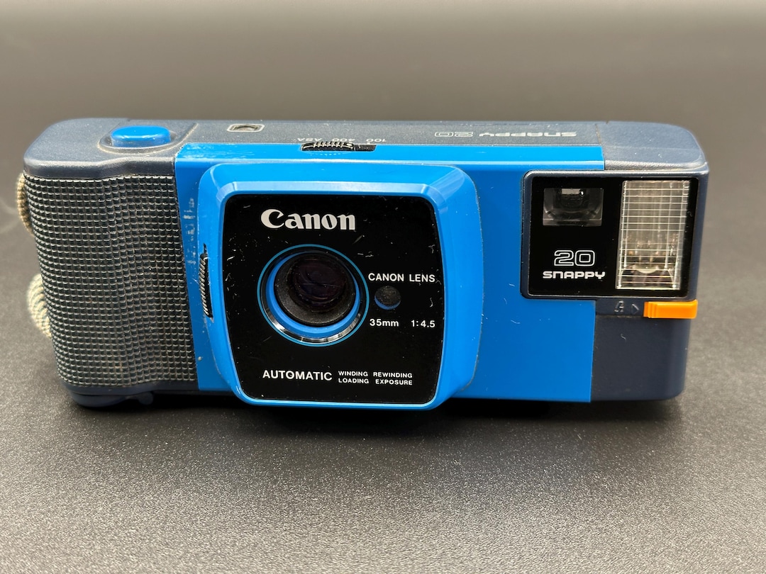 Vintage Canon Snappy 20 Compact Automatic Film Camera in Blue - Etsy