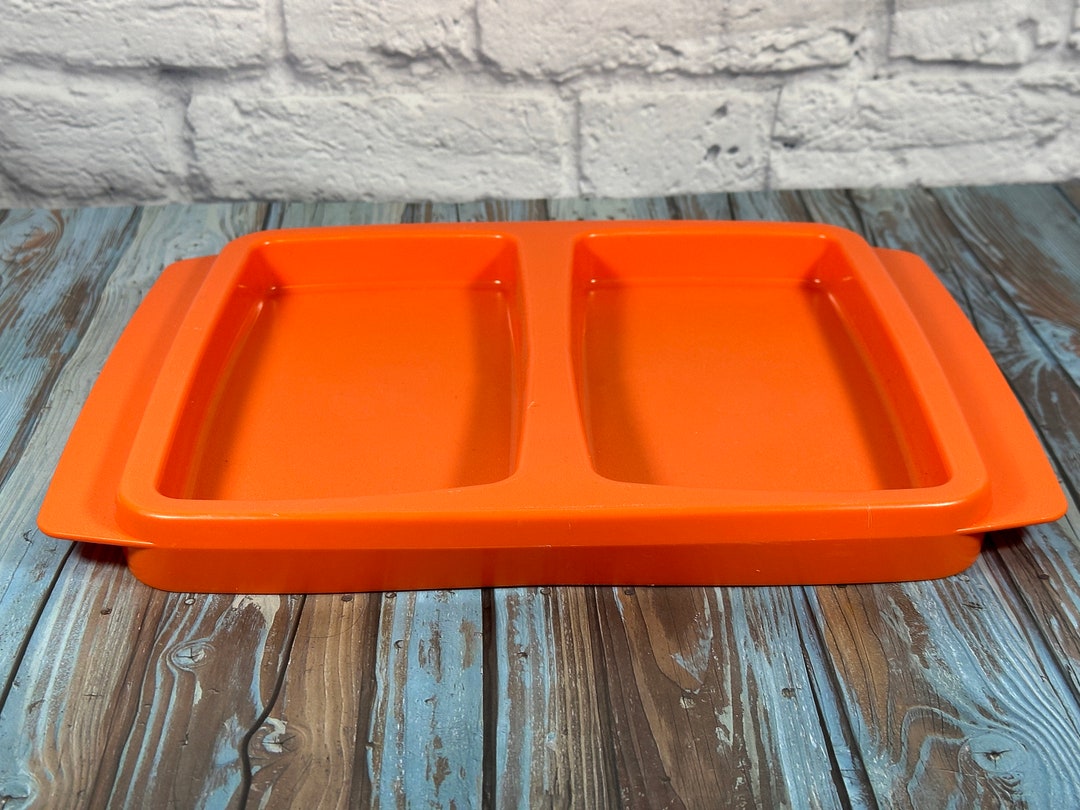 Set of Two Vintage 1970s Orange Tupperware Food Cafeteria Style ...