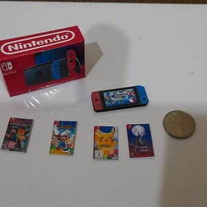 Dolls House Miniature Nintendo Switch Console 4 Games and Box - Etsy