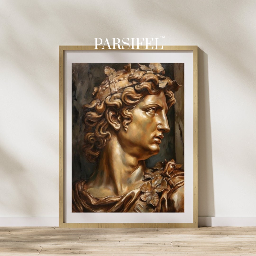 Alexander the Great Portrait, Digital Print, Ancient Greek Style ...