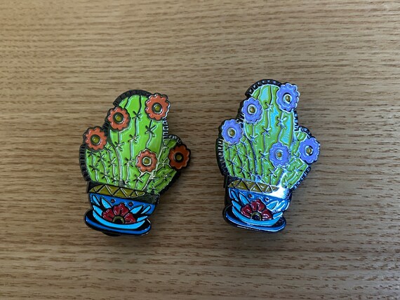 Cactus Lapel Pins by Alex Kass X Bad Pins - Etsy