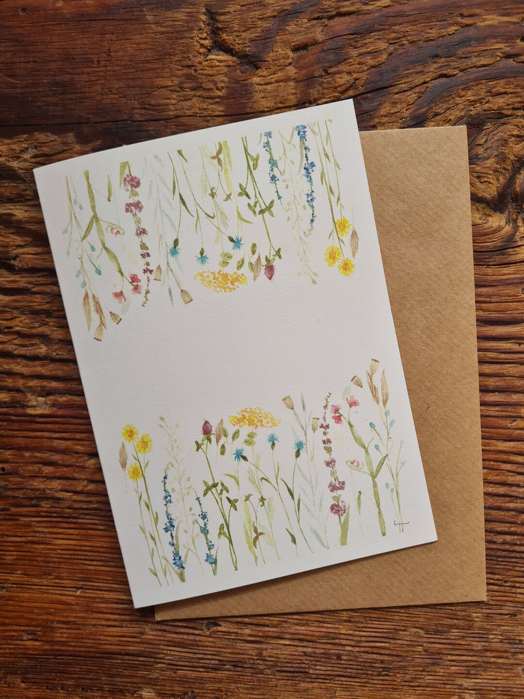 Personalized Folding Card Floral A6 Watercolor Painted Folding Card ...
