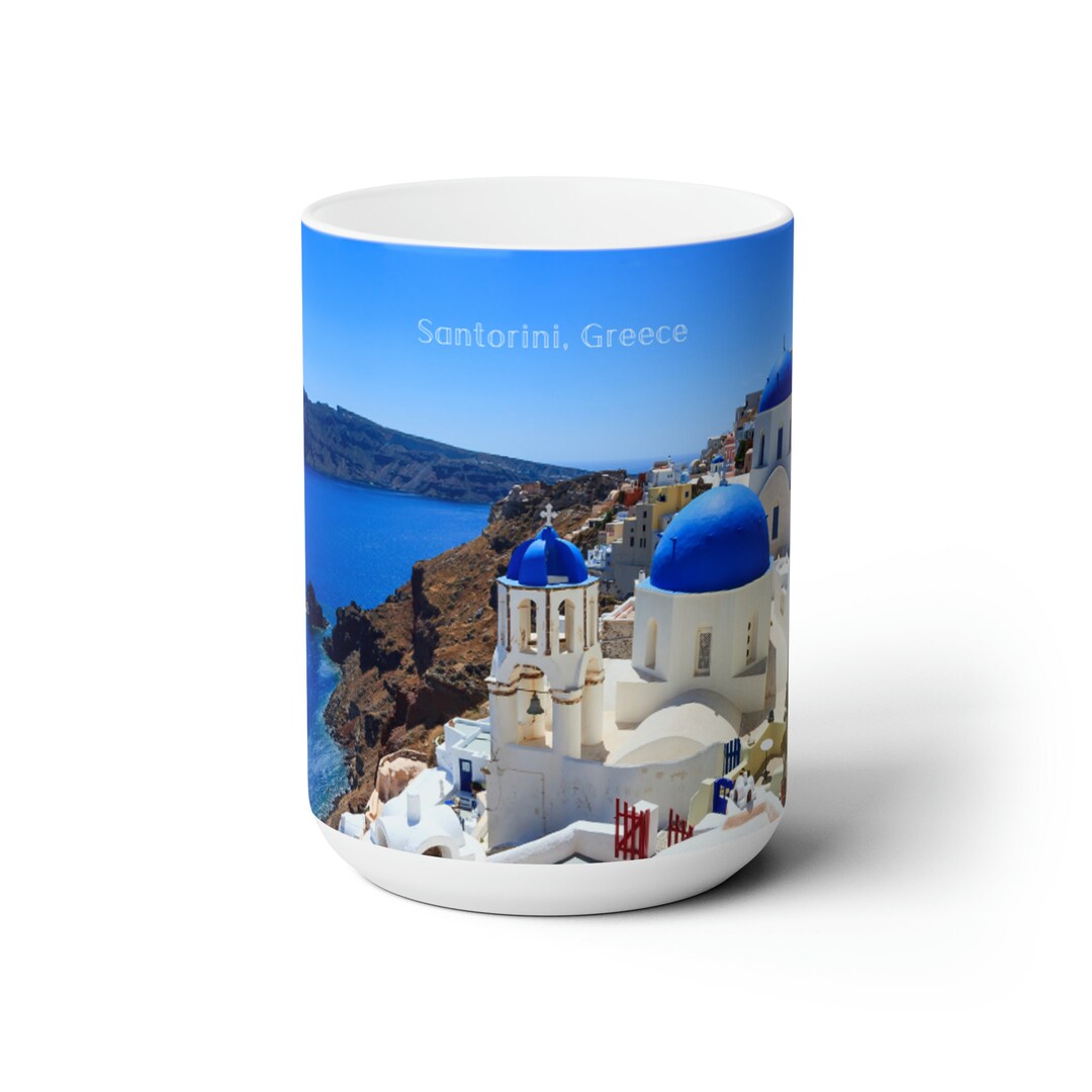 Santorini, Greece, Greek Islands, Iconic Scenic Destination on White ...