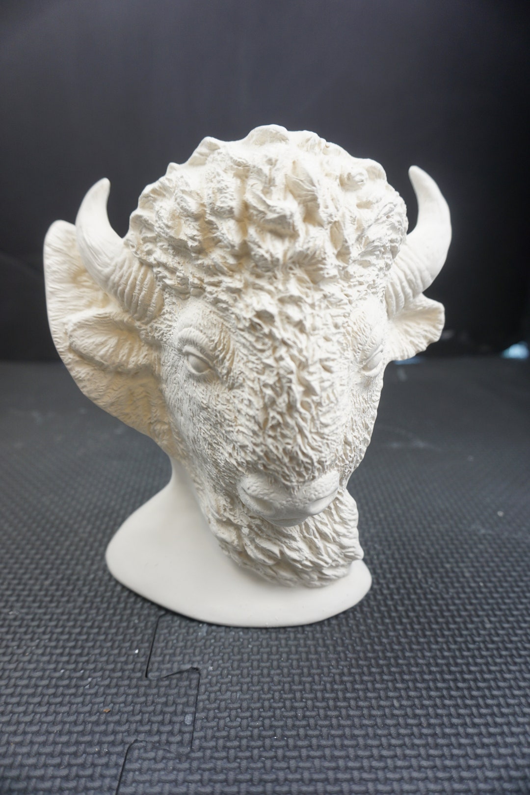 Unpainted Ceramic Bisque, Buffalo Bust - Etsy