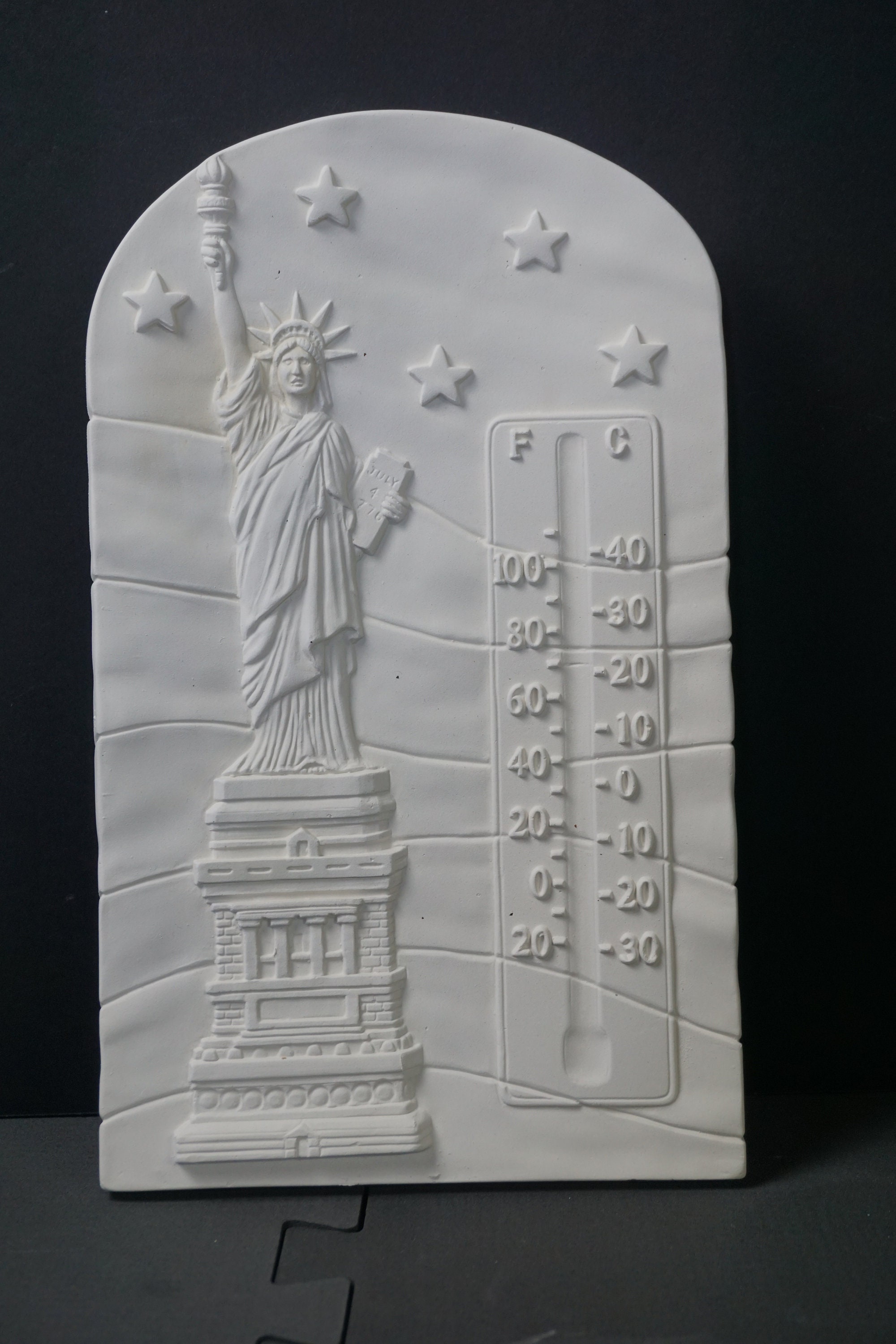 Unpainted Ceramic Bisque, Statue of Liberty Thermometer - Etsy