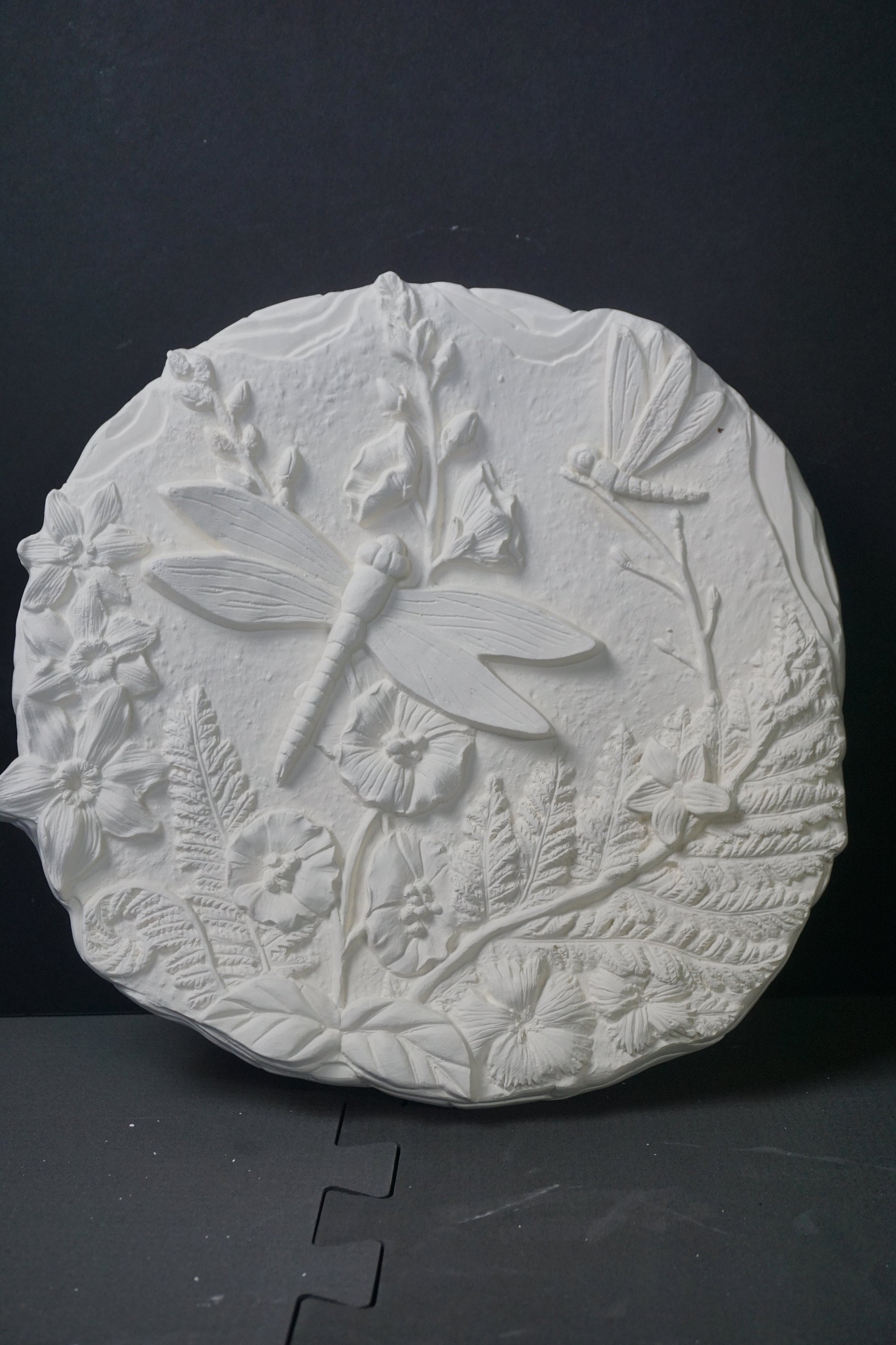 Unpainted Ceramic Bisque Dragonfly Plaque | Etsy