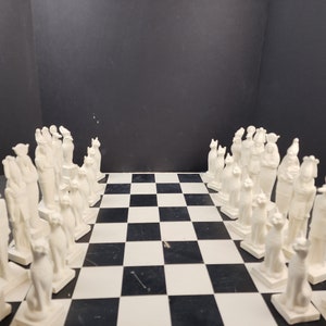 Unpainted Ceramic Bisque, Egyptian Chess Set - Etsy