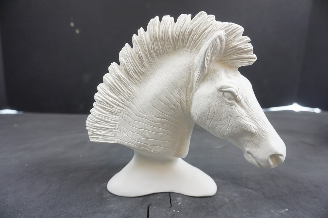 Unpainted Ceramic Bisque, Zebra Bust - Etsy