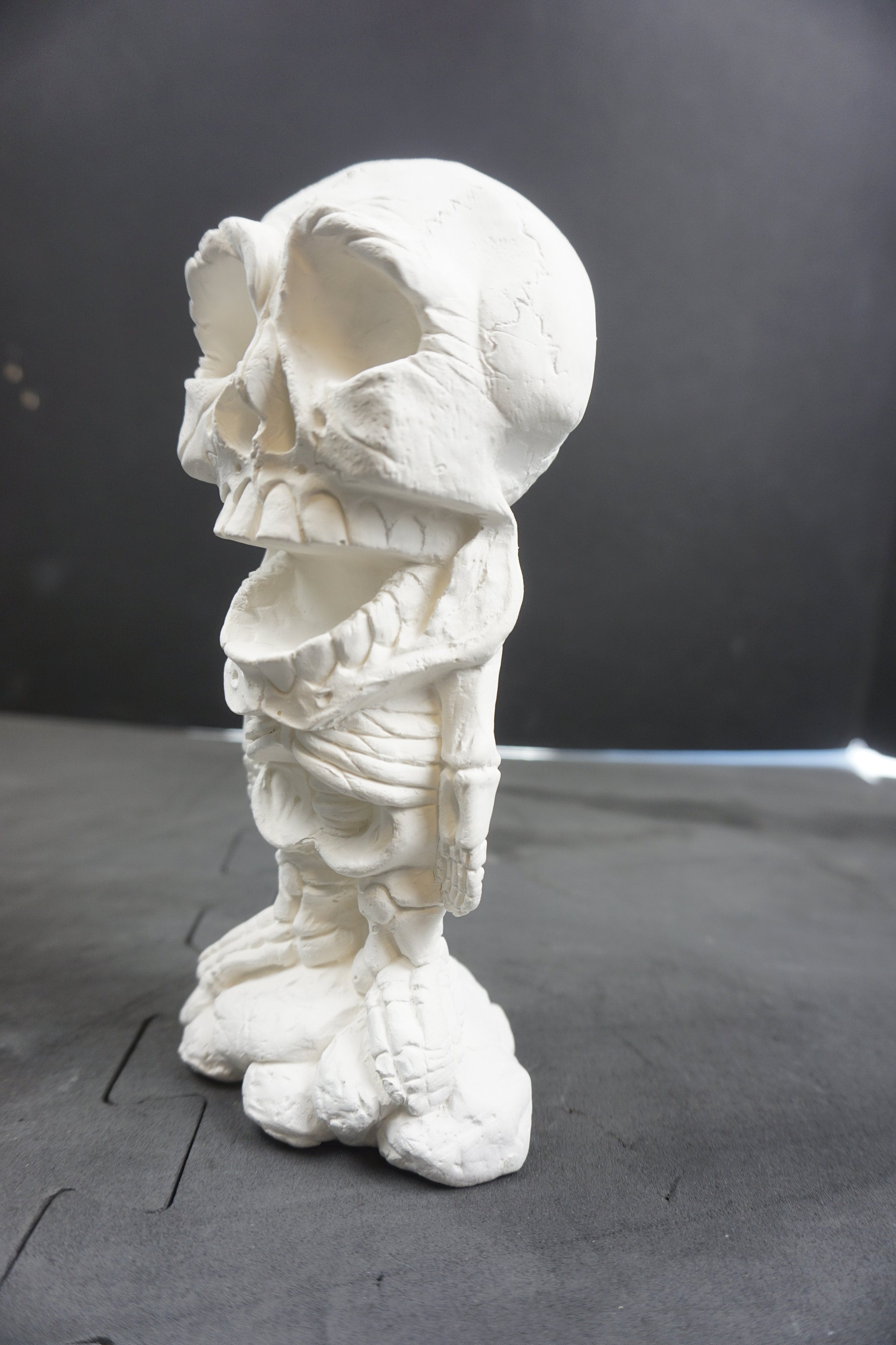 Unpainted Ceramic Bisque Big Head Skeleton 7.5 - Etsy