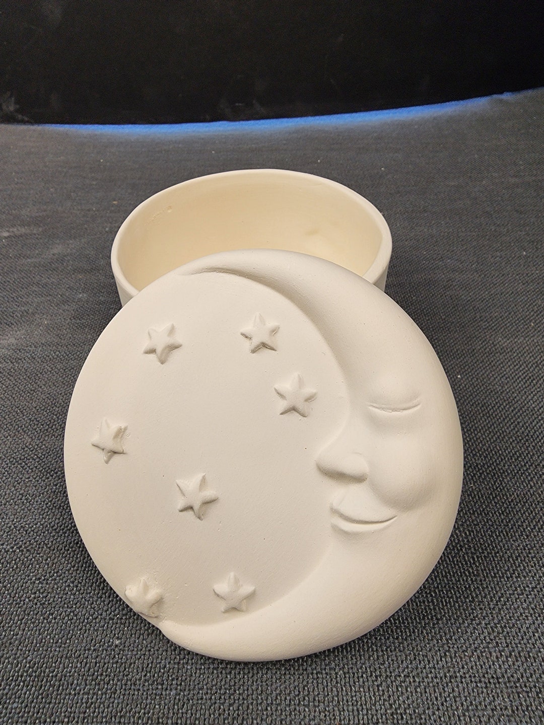 Unpainted Ceramic Bisque, Moon Box #2 - Etsy