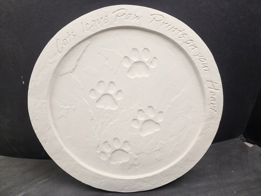 Unpainted Ceramic Bisque, Cat Paw Stepping Stone, 11" Diameter - Etsy