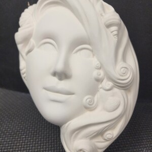 Unpainted Ceramic Bisque, Face Mask 2 - Etsy