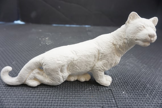 Unpainted Ceramic Bisque Mountain Lion - Etsy
