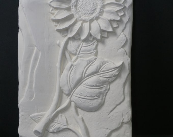 Unpainted Ceramic Bisque, Sunflower Plaque - Etsy