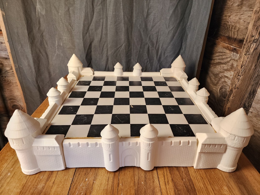 Unpainted Ceramic Bisque, Dragon Lore Chess Set- WALLS AND CORNERS - Etsy