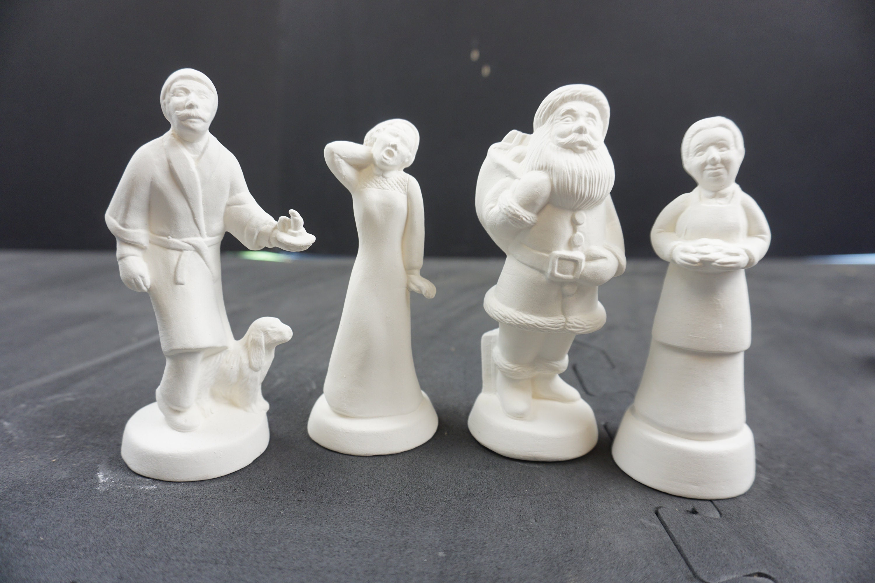 Unpainted Ceramic Bisque Christmas Chess Set Ready to Paint - Etsy