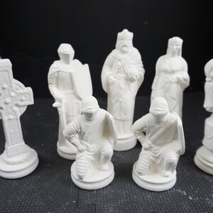 Unpainted Ceramic Bisque, Crusades Chess Set - Etsy