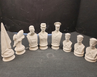 Unpainted Ceramic Bisque, Dragon Lore Chess Set WALLS AND CORNERS - Etsy