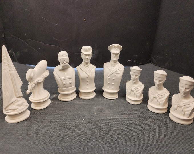 Unpainted Ceramic Bisque, Dragon Lore Chess Set WALLS AND CORNERS - Etsy