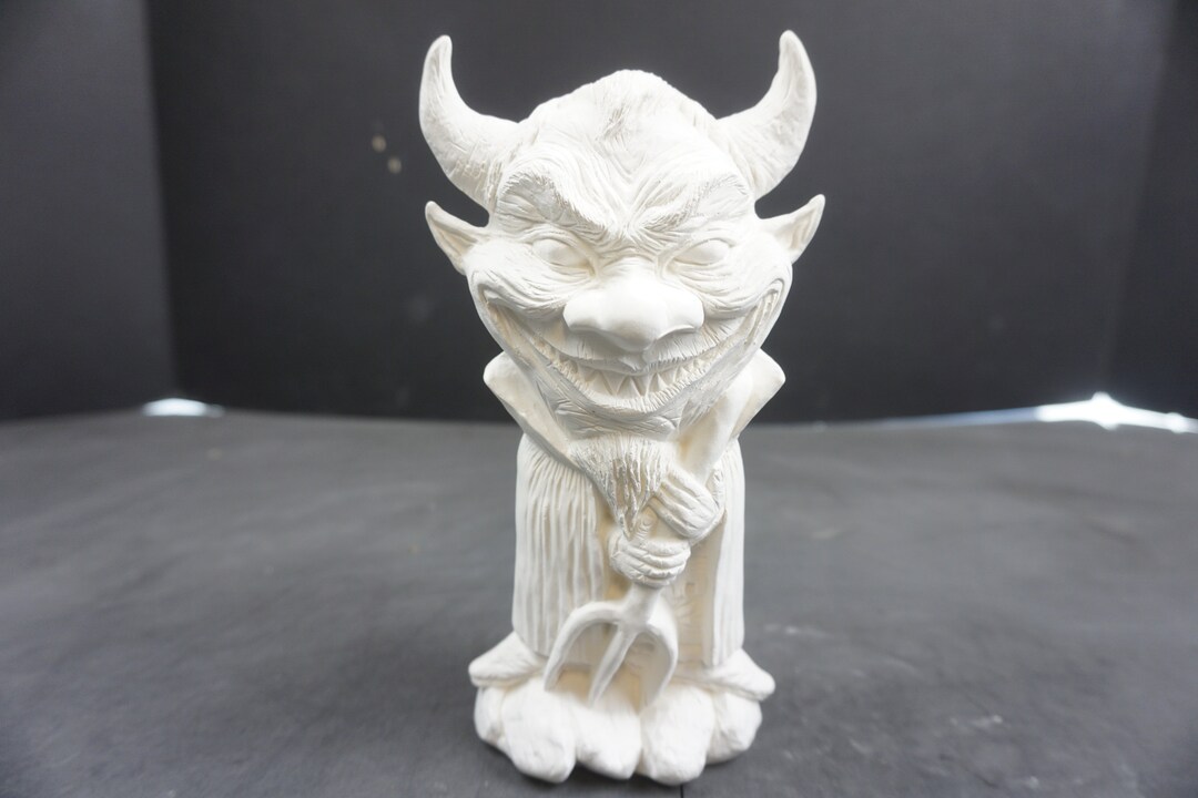 Unpainted Ceramic Bisque, Big Head Devil - Etsy