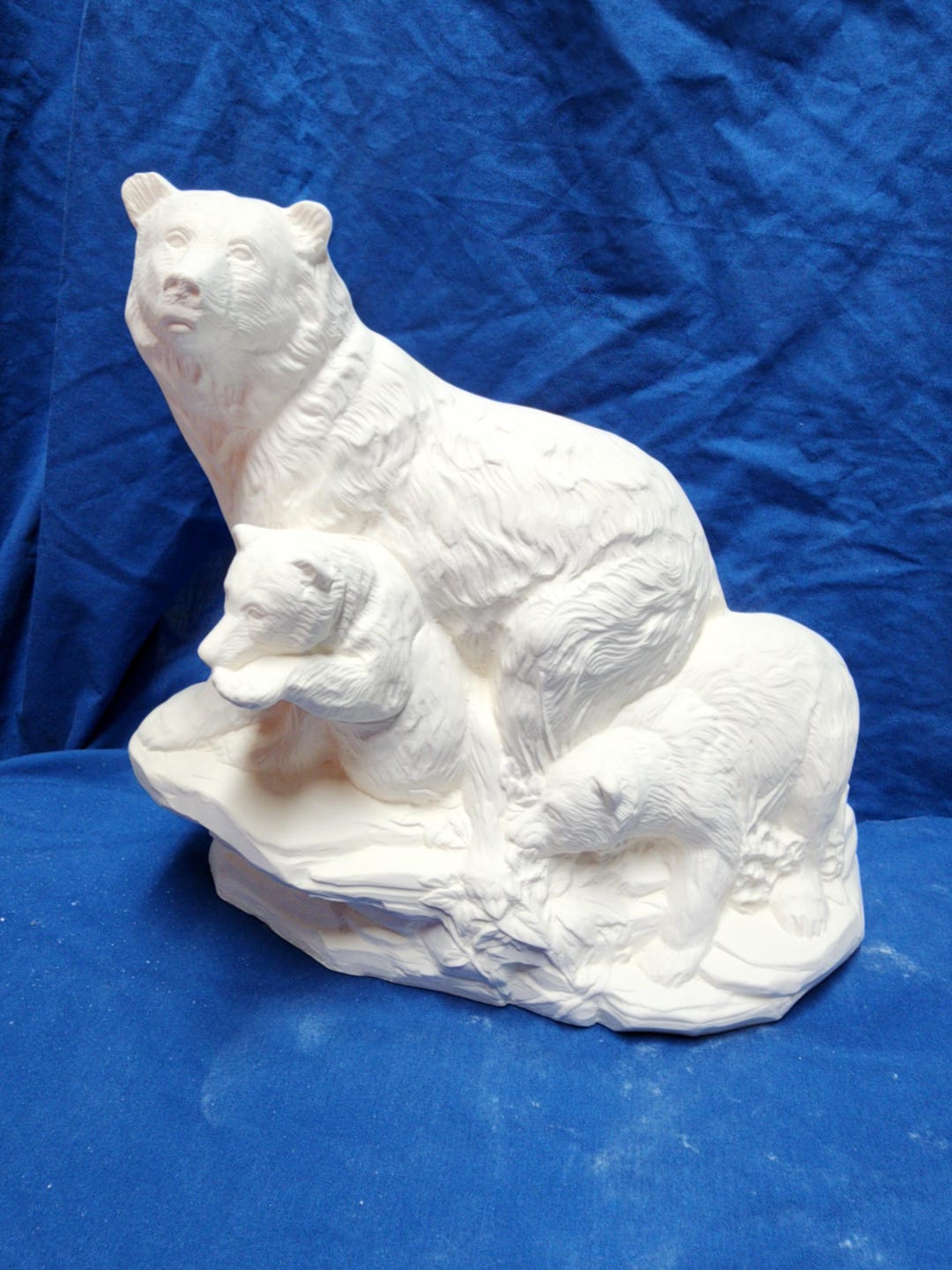 Unpainted Ceramic Bisque, Mother Bear With Cubs - Etsy