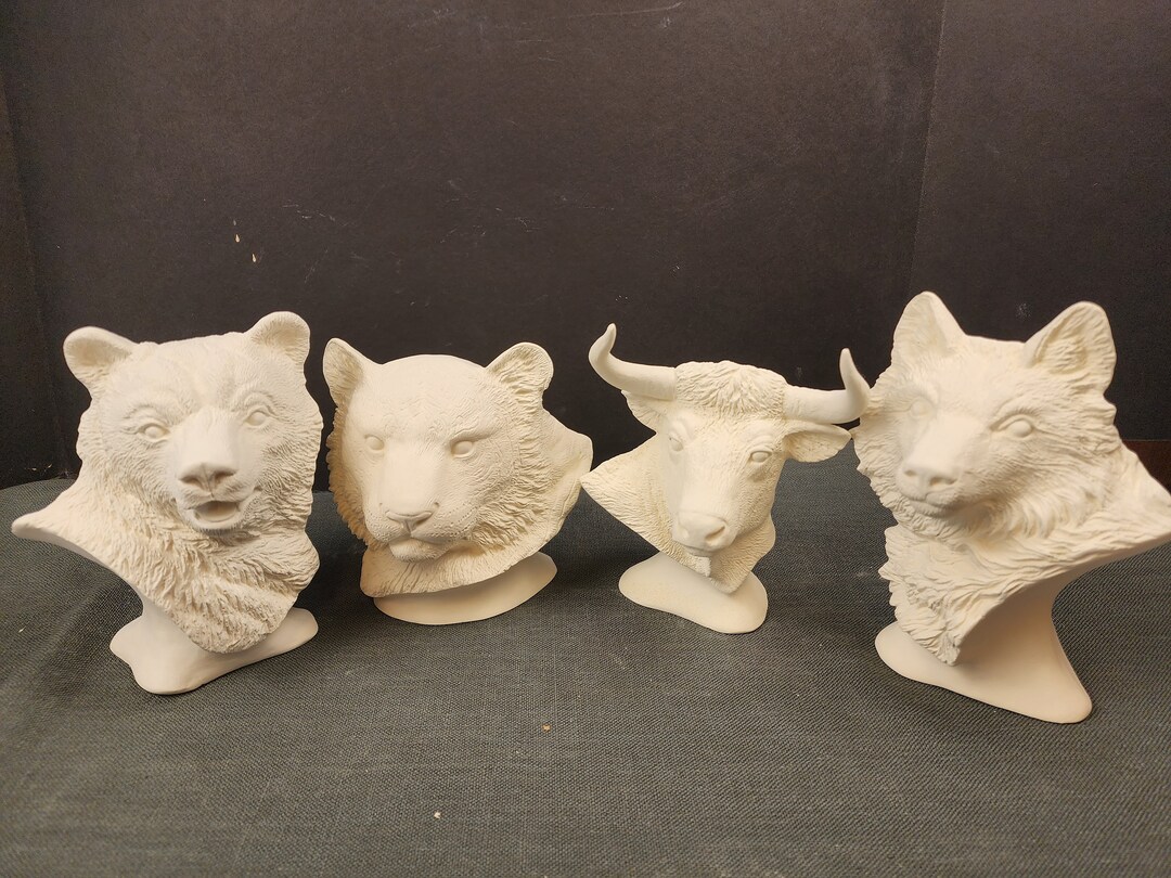 Unpainted Ceramic Bisque, Asian Wildlife Set (set of 4) - Etsy