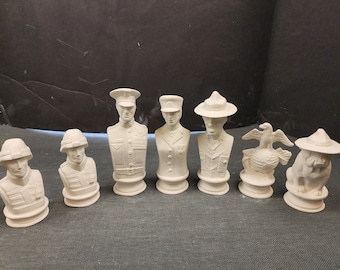 Unpainted Ceramic Bisque, Crusades Chess Set - Etsy
