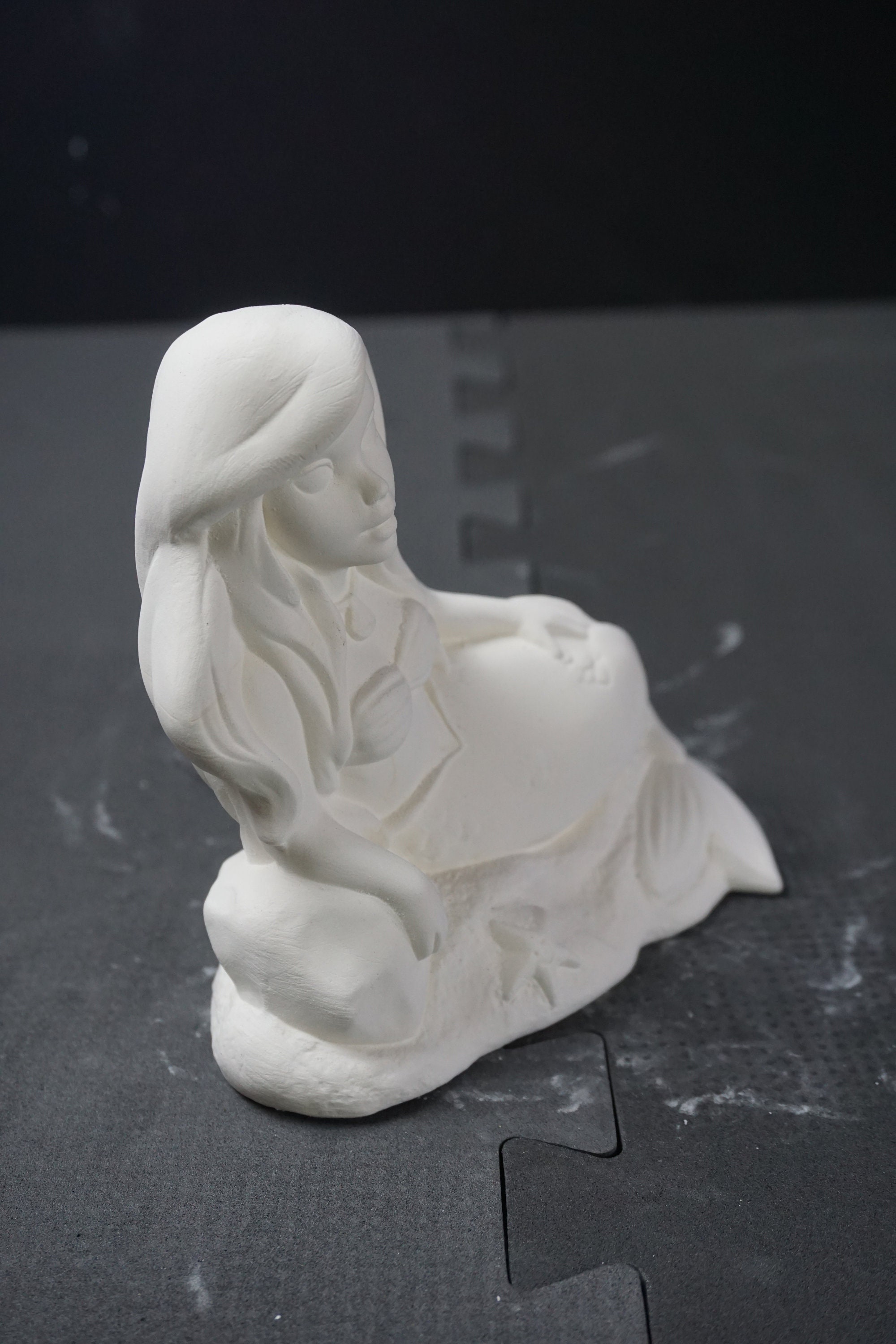 Unpainted Ceramic Bisque, Sunbathing Mermaid - Etsy