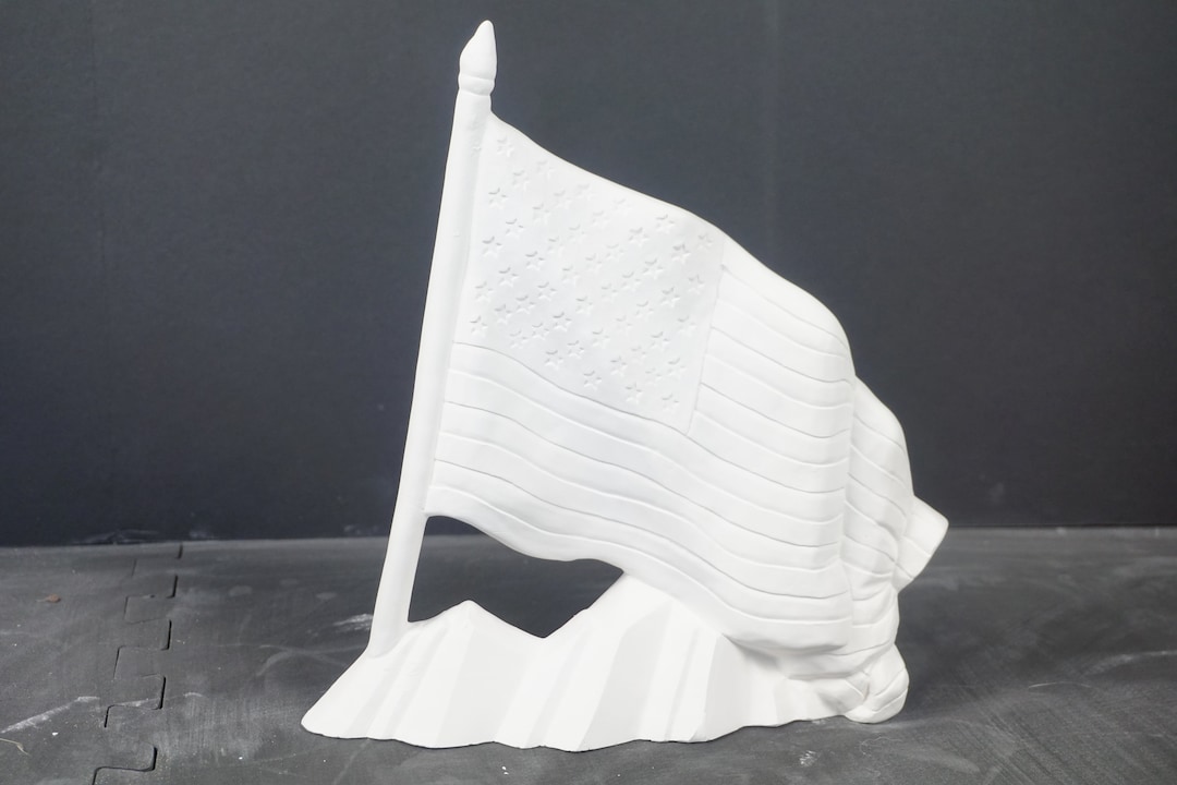 Unpainted Ceramic Bisque, American Flag - Etsy