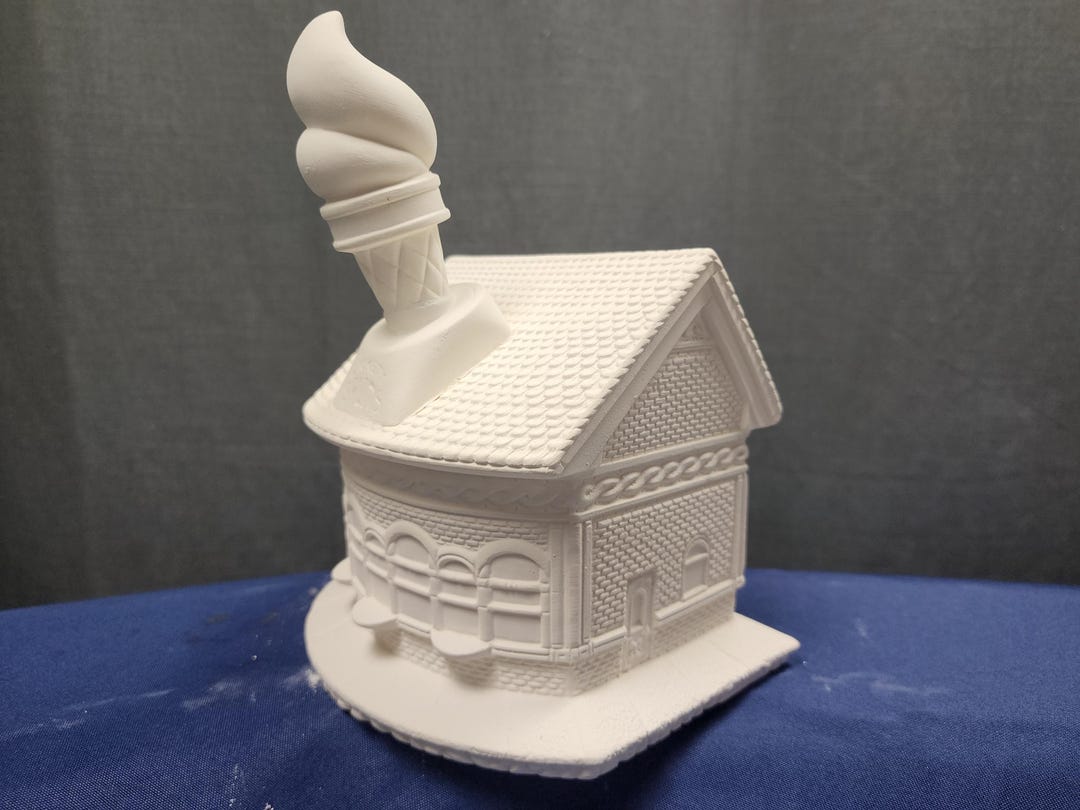 Unpainted Ceramic Bisque, Ice Cream Shop - Etsy
