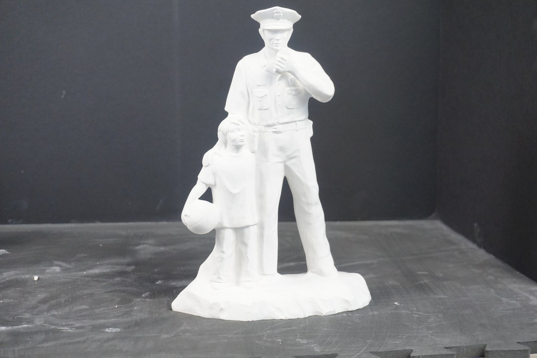 Unpainted Ceramic Bisque, Police Man With Boy - Etsy
