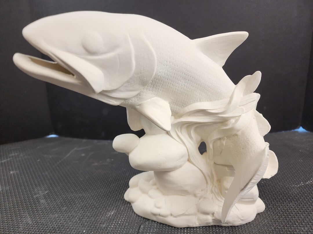 Unpainted Ceramic Bisque, Large Bass - Etsy