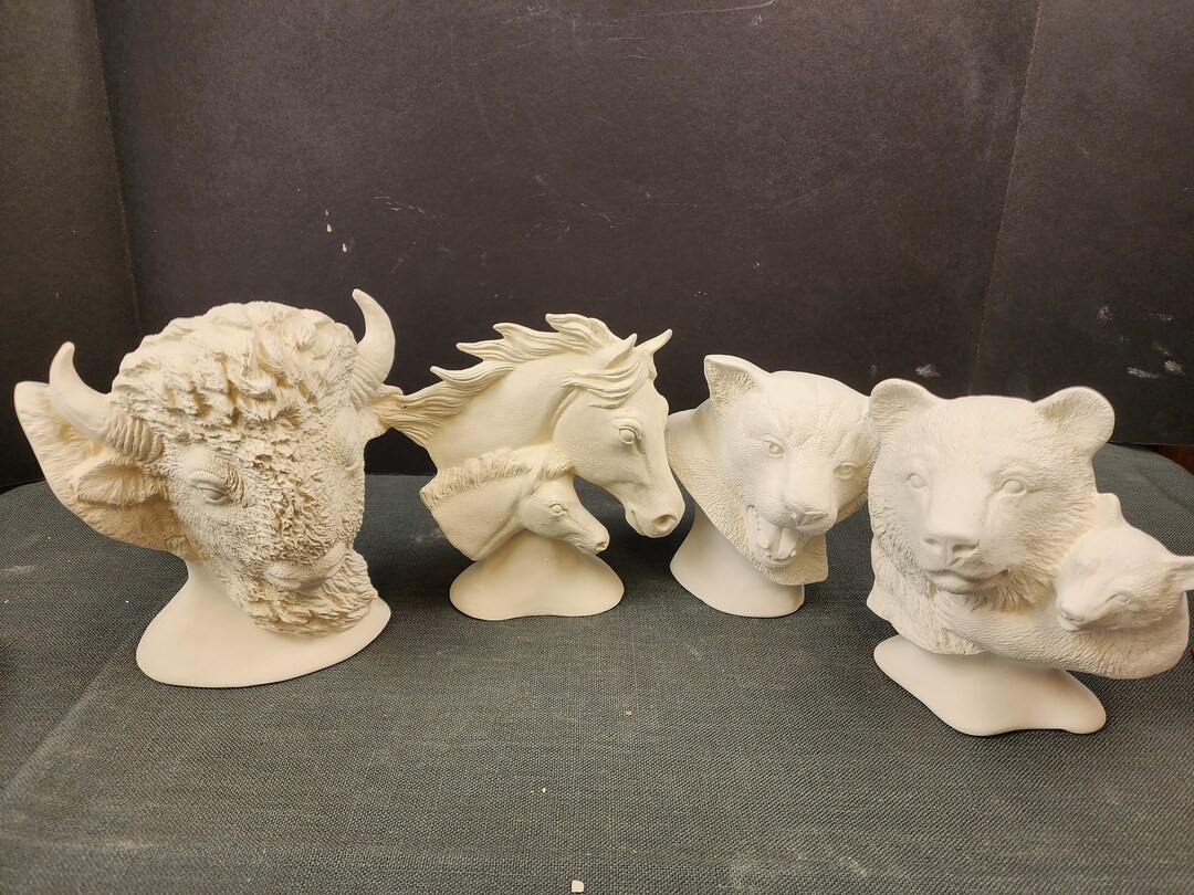 Unpainted Ceramic Bisque, American Wildlife Set (4 Pieces) - Etsy