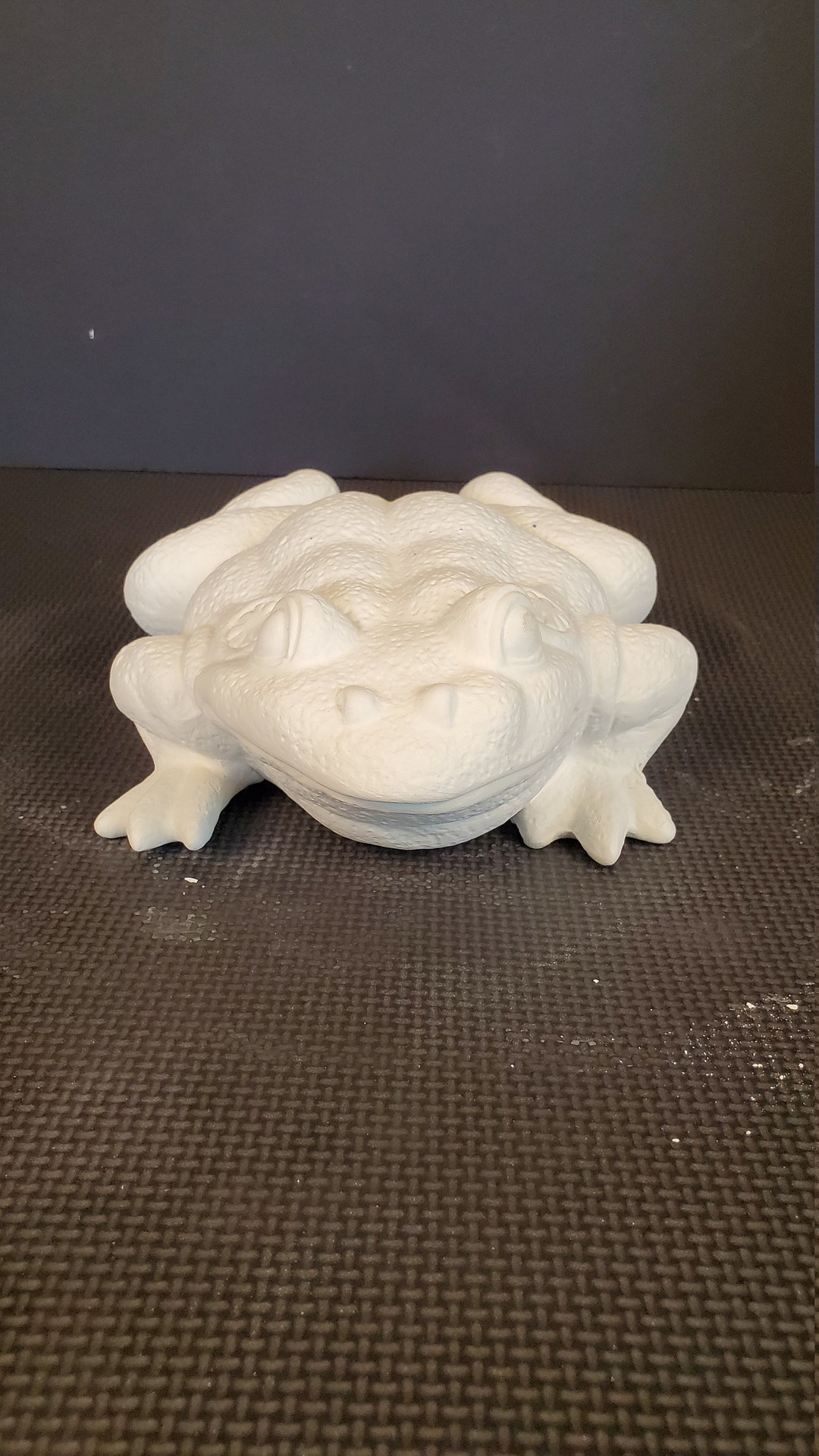 Unpainted Ceramic Bisque, Medium Flat Garden Frog - Etsy