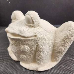 Unpainted Ceramic Bisque, Garden Frog, 5.5tall/9wide - Etsy