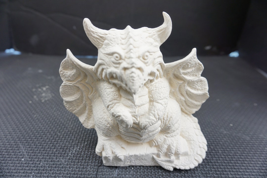 Unpainted Ceramic Bisque, Gargoyle (dragon) - Etsy