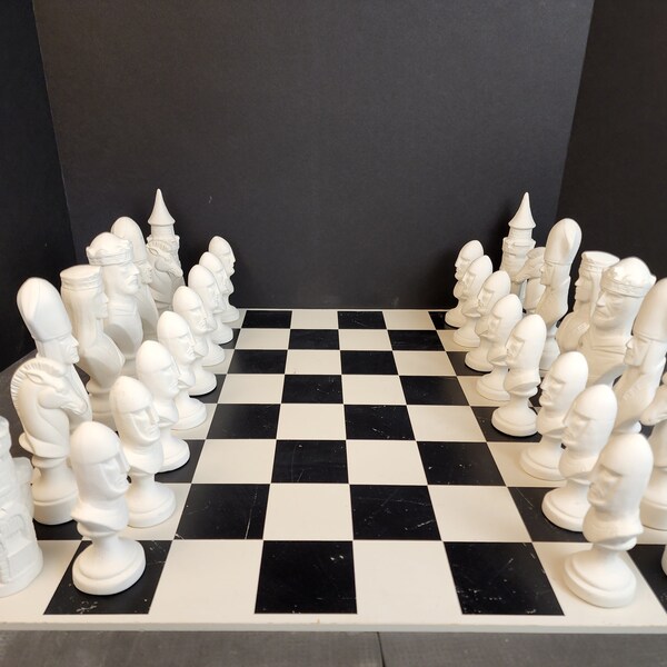 Ceramic Chess Set - Etsy