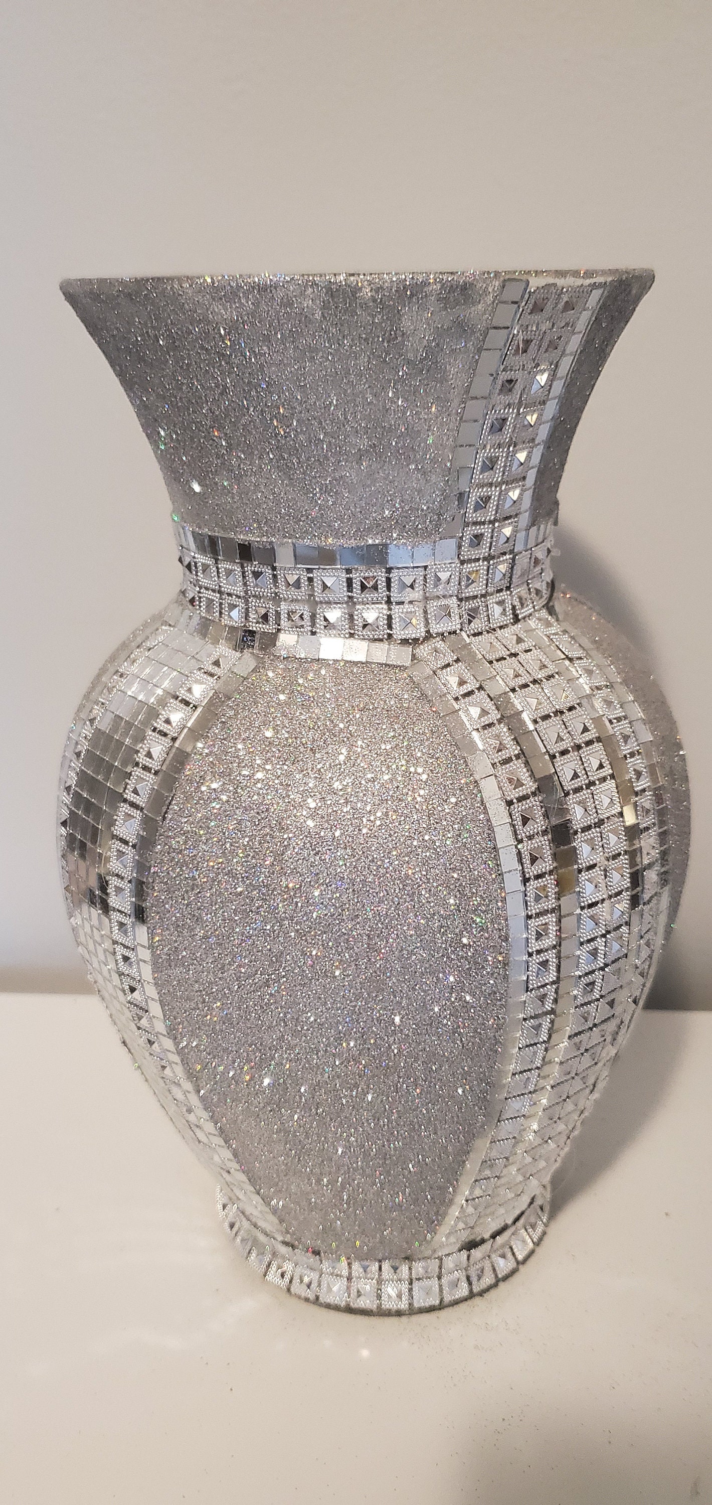 Sliver Glitter Flower Vase - Etsy