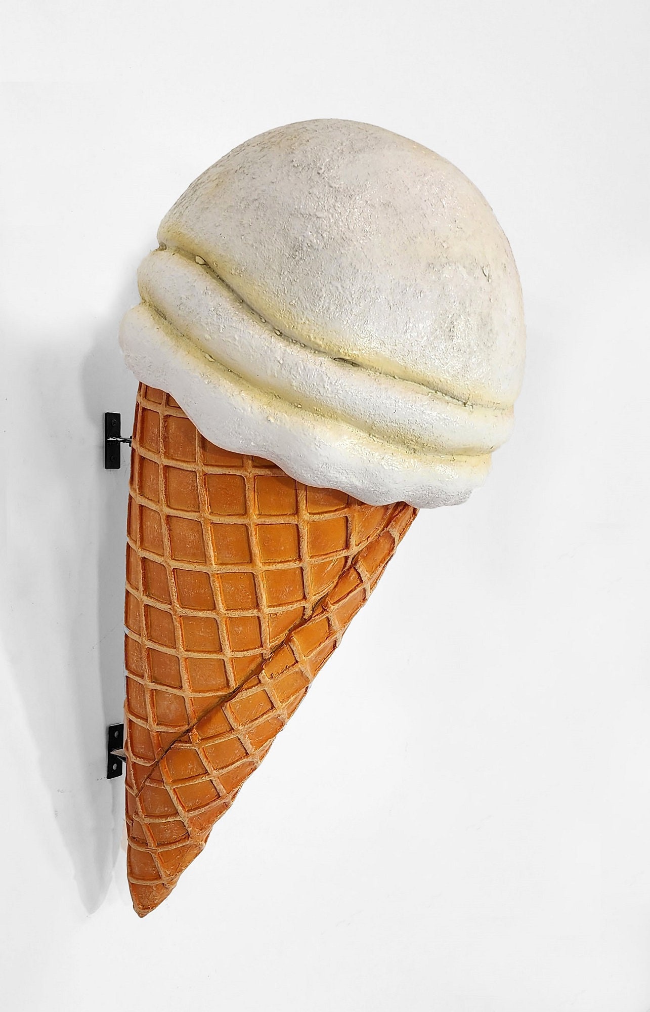 Ice Cream Waffle Cone Statue Wall Hanging Vanilla Scoop 3FT Indoor ...