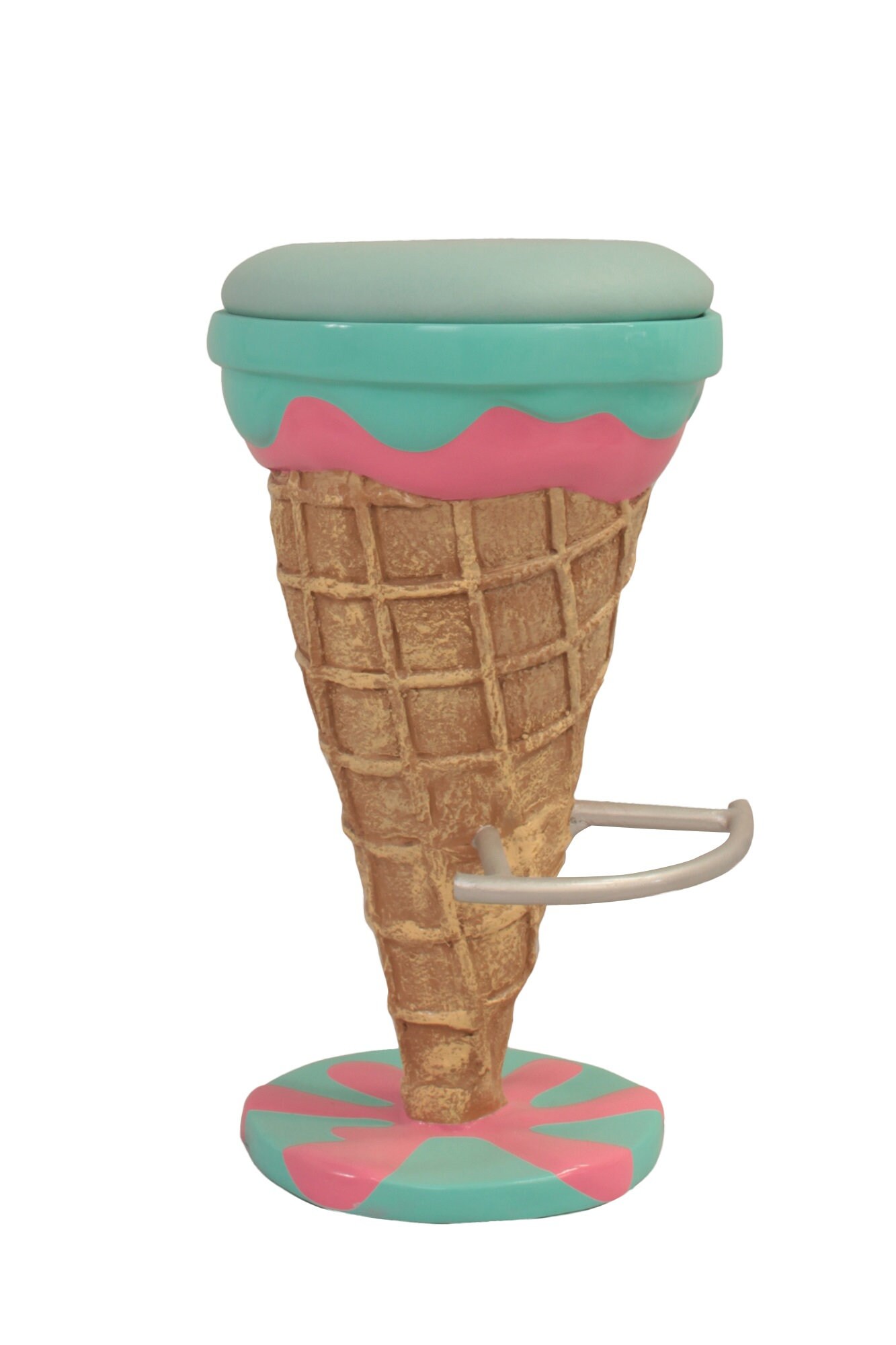 Ice Cream Bar Stool Strawberry & Mint Ice Cream Shop Furniture - Ice ...