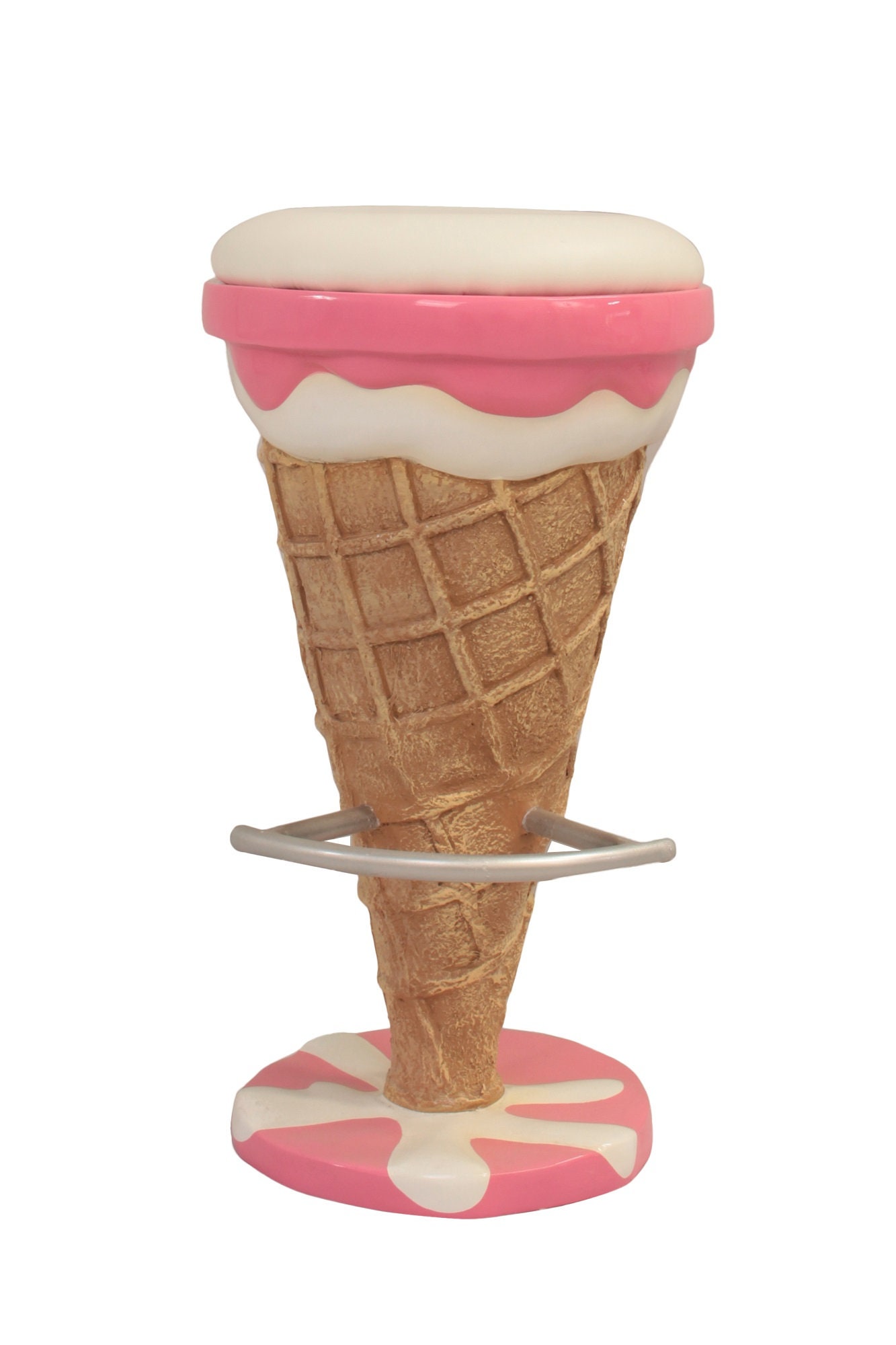 Ice Cream Bar Stool Strawberry & Vanilla Ice Cream Shop Furniture - Ice ...