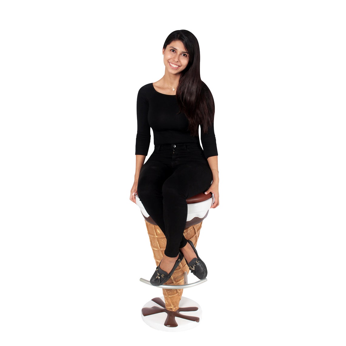 Ice Cream Bar Stool Chocolate & Vanilla Ice Cream Shop Furniture - Ice ...